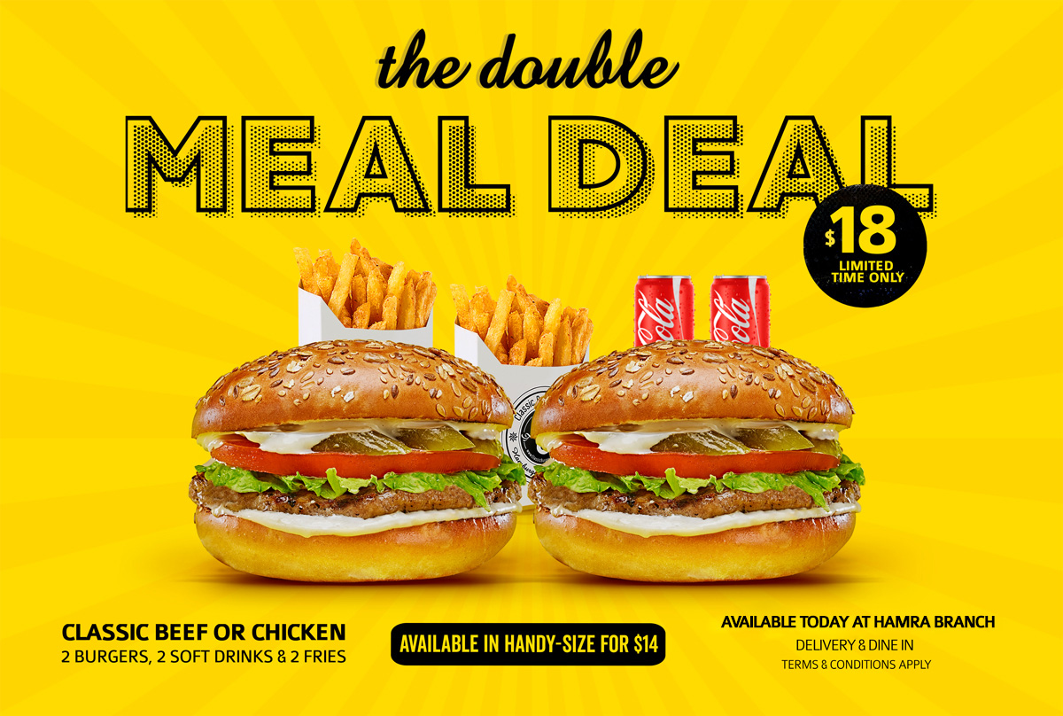 the double MEAL DEAL - Hamra - Classic Burger Joint
